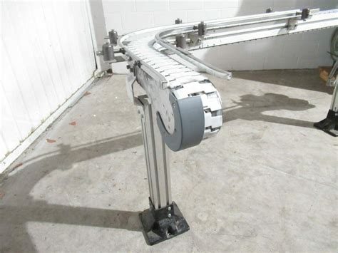 aluminum l shape conveyor line system 4 width 8 ft long used tested pcm surplus world