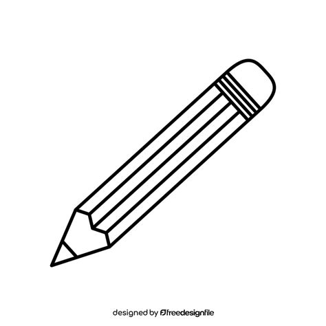 Pencil Drawing Black And White Clipart