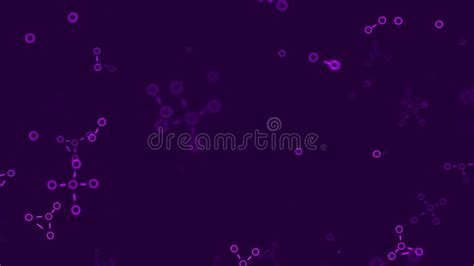 Colored Molecules On Dna Design 3d Animation Of Dna Chain With Moving