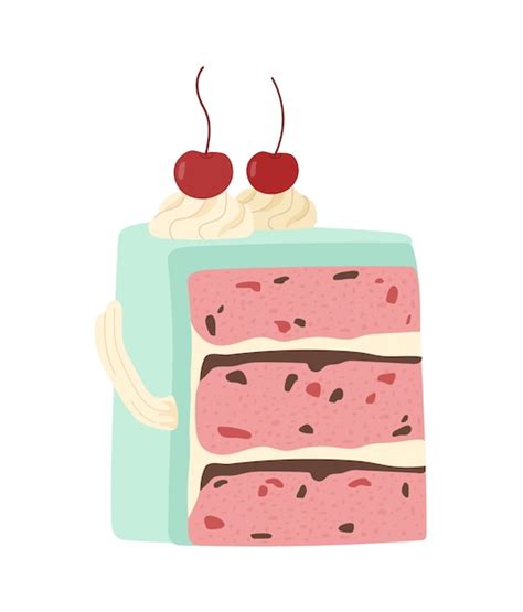 Premium Vector Cake Slice Vector Concept