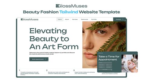 Glossmuses Premium Beauty Fashion Tailwind Css Template Designtocodes