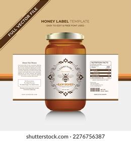 Honey Glass Jar Creative Modern Food Stock Vector Royalty Free Shutterstock