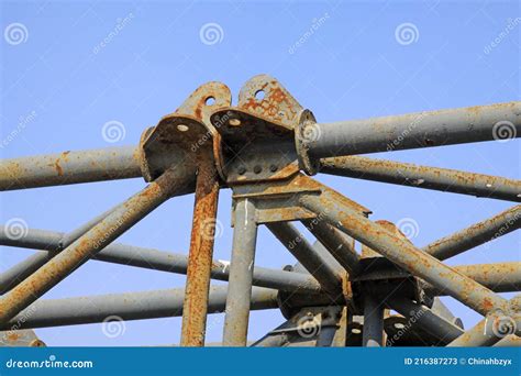 Oxidation Rust Steel Framed Structure Stock Image Image Of Weathering Erosion 216387273