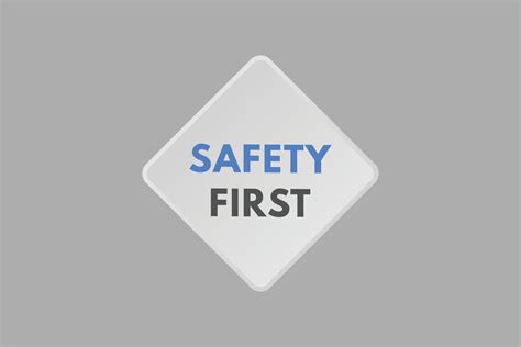 Safety First Text Button Safety First Sign Icon Label Sticker Web Buttons 16764002 Vector Art