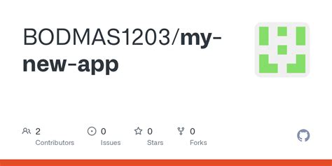 Github Bodmas1203my New App