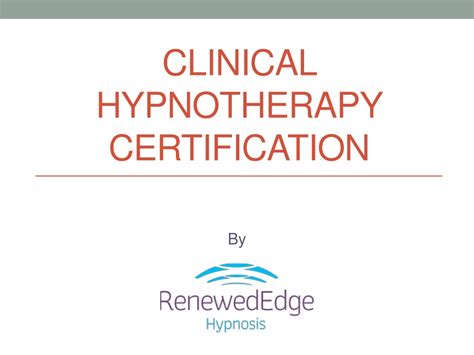 Ppt Clinical Hypnotherapy Certification Powerpoint Presentation Free