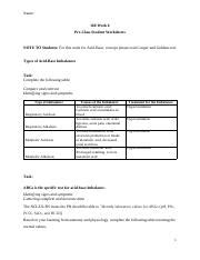 Week Pre Class Assignments Docx Name Week Pre Class Babe Worksheets NOTE TO
