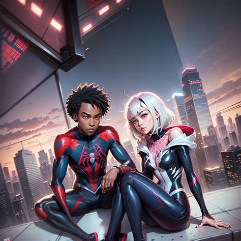 Miles Morales And Gwen Stacy By Sammyexists On Deviantart