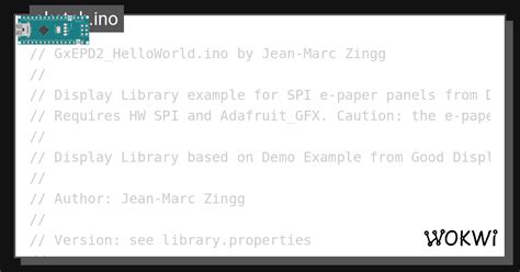 Epaper Nano 3 Test Wokwi Esp32 Stm32 Arduino Simulator