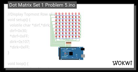 Dot Matrix Set Problem Wokwi ESP STM Arduino Simulator