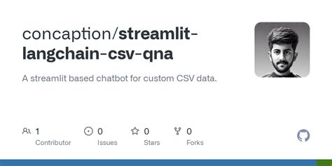 GitHub Concaption Streamlit Langchain Csv Qna Streamlit Langchain