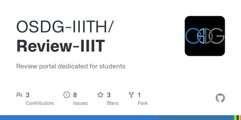 GitHub OSDG IIITH Review IIIT Review Portal Dedicated For Babes