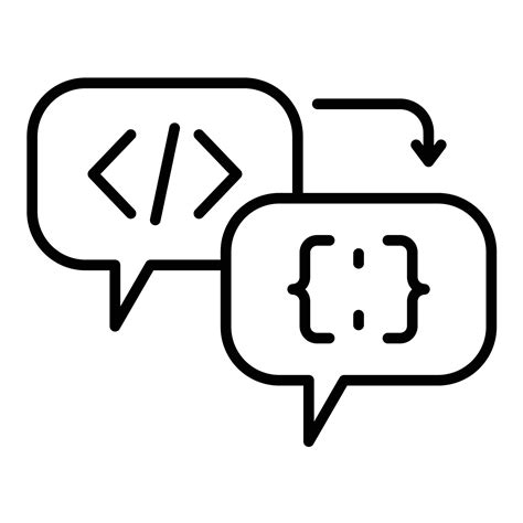 Code Processor Line Icon Vector Art At Vecteezy