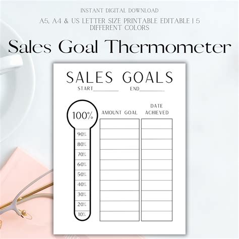 Goals Tracker Printable