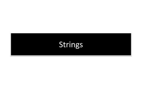 Strings In C Language Pptx Programming Languages Computing