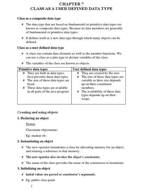 class as a user defined data type pdf constructor object oriented