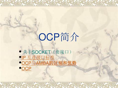 PPT OCP 简介 PowerPoint Presentation free download ID