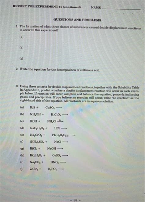 name section date report for experiment 10 instructor