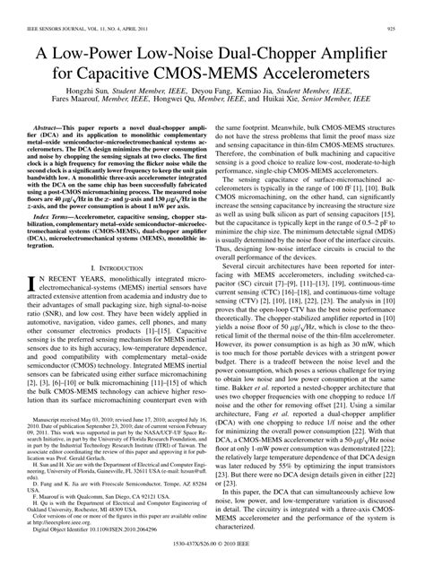 Pdf A Low Power Low Noise Dual Chopper Amplifier For Capacitive Cmos