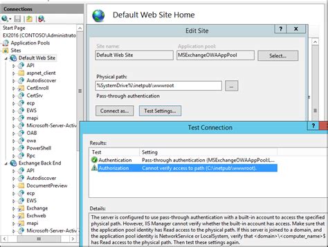 Iis 10 Passthrough Authentication No Longer Working After Certificate