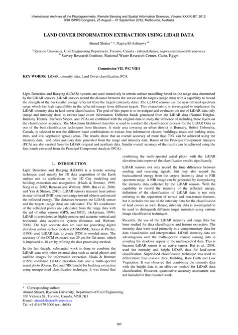 pdf land cover information extraction using lidar data