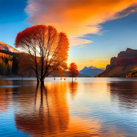 아름다운 풍경 프리미엄 Ai 생성 이미지