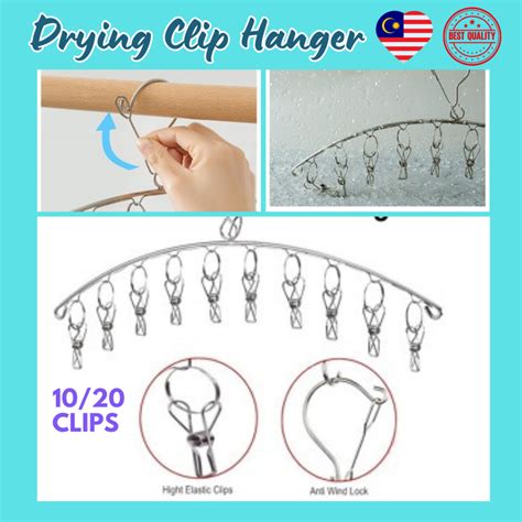 Penyidai Baju Dengan Pengepit Shopee Malaysia