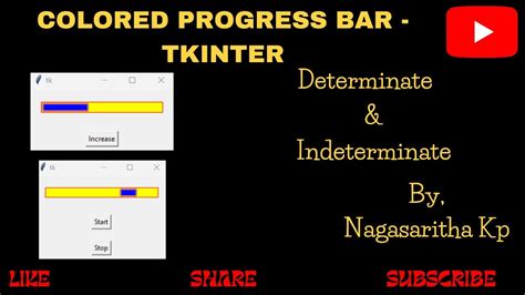 T44 Progressbar In Colors In Tkinter Youtube