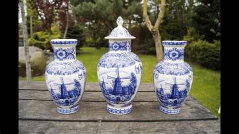 Комплект Ваз Винтаж Делфтский фарфор T Delfts Bleau Клеймо Голландия Середина ХХ века Youtube