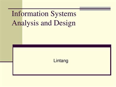 Ppt Information Systems Analysis And Design Powerpoint Presentation Free Download Id 8583344