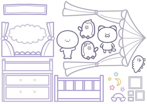 🍼아기 종이인형 집 꾸미고 돌보기니니즈 친구들이 있어요🍼💖무료 도안공유💖종이구관 그리는법쉬운 만들기페이퍼 크래프트미니어쳐paper Doll Dress Up