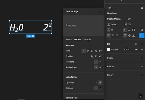 Unable To See Position Subscript And Superscript Figma Forum