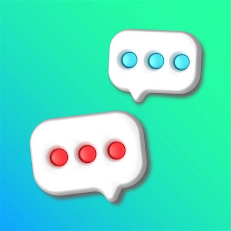 premium vector 3d text and message bubbles