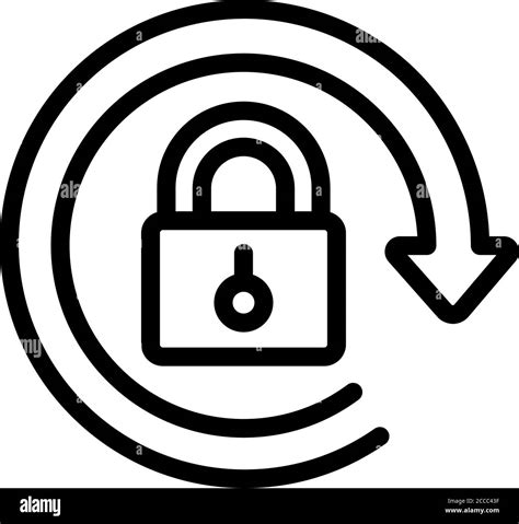 Lock Secure Icon Outline Style Stock Vector Image Art Alamy