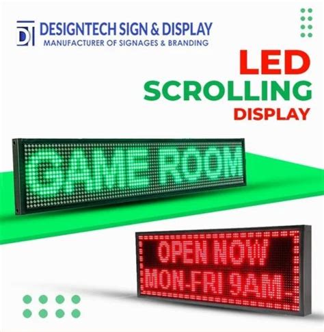 Red Wall Mounted P10 LED Scrolling Display Refresh Rate 1300 At 1300 Sq Ft In Palghar