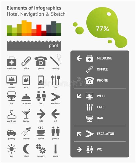 UI Flat Design Elements For Web Infographics Stock Vector