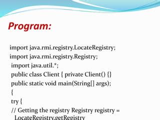 Remote Method Invocatiom PPTX Programming Languages Computing