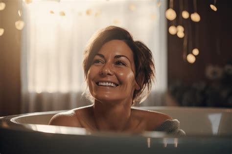 Premium Ai Image Woman Luxury Bathroom Clean Care Generate Ai