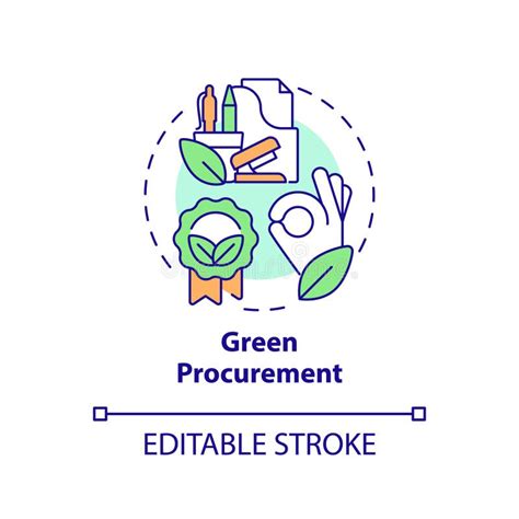 2d Customizable Procurement Thin Linear Icon Concept Stock Vector Illustration Of Concept