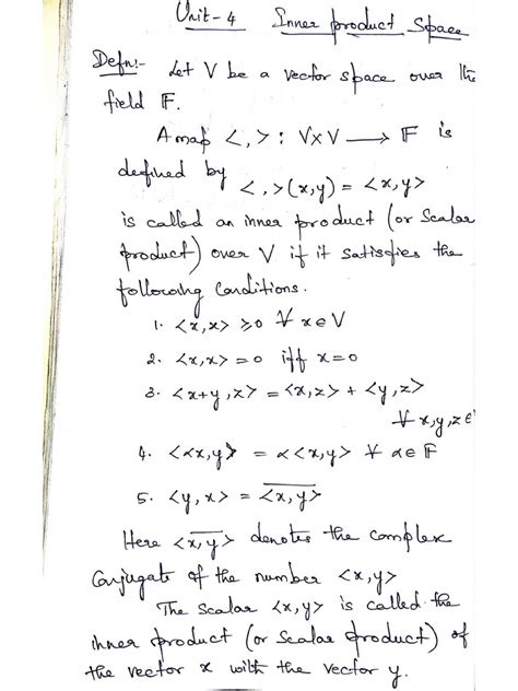 Inner Product Space Av Pdf