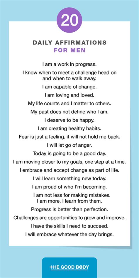 45 Daily Affirmations For Men Powerful And Positive Messages