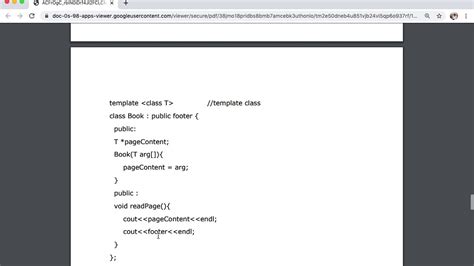 Class Template Using Inheritance Part1 Youtube