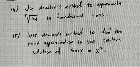 solved use newton s method to approximate 345 ﻿to four