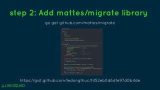 Database Versioning In Golang Pptx Databases Computer Software And Applications