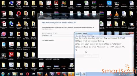How To Create Shutdown Shortcut Key On Windows Desktop Youtube