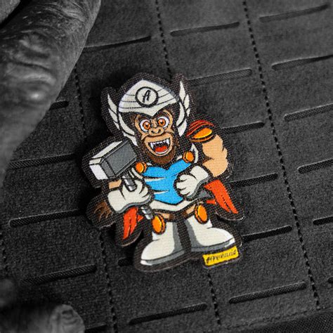 Thor Helden Patch Mächtiges Textil Klett Patch Affenhand®