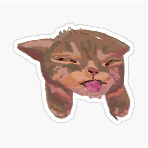 Tabby Cat With Its Tongue Out Sticker For Sale By Forthefrogwar