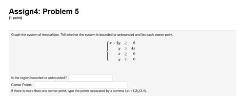 Solved Graph The System Of Inequalities Tell Whether The Chegg