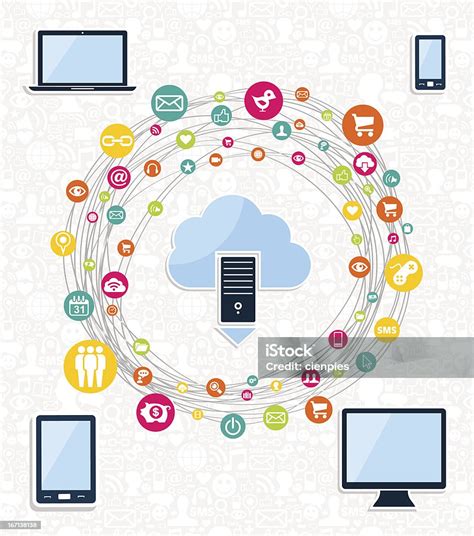 Cloud Computing Network Concept Stock Illustration Download Image Now Business Cloud