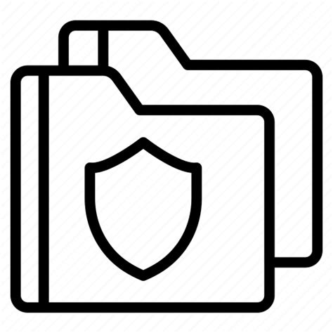 Shield Folder Archive Protection Data Safety Secure Icon Download On Iconfinder